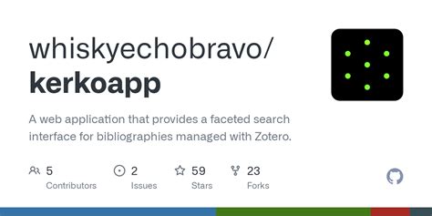 Github Whiskyechobravo Kerkoapp A Web Application That Provides A Faceted Search Interface
