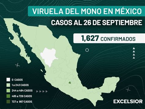 Casos Viruela Mono México Al 26 De Septiembre 2022 Suman Mil 627