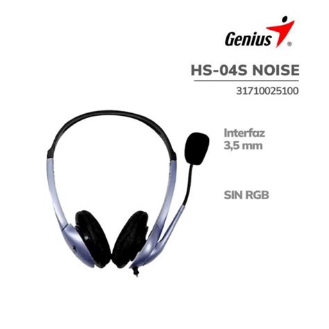 Audifono C Microf Genius Hs S Noise Cancelling Blue Pn Pc Speed