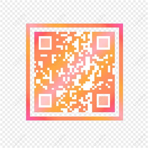 Qr Code Cartoon Square Orange Coding Cartoon Square Coding Png Image