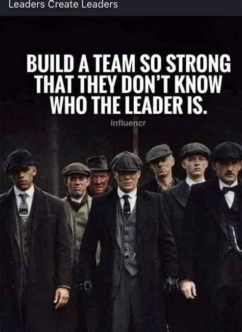 Leaders Create Leaders Build A Team So Strong That They Dont Know Who