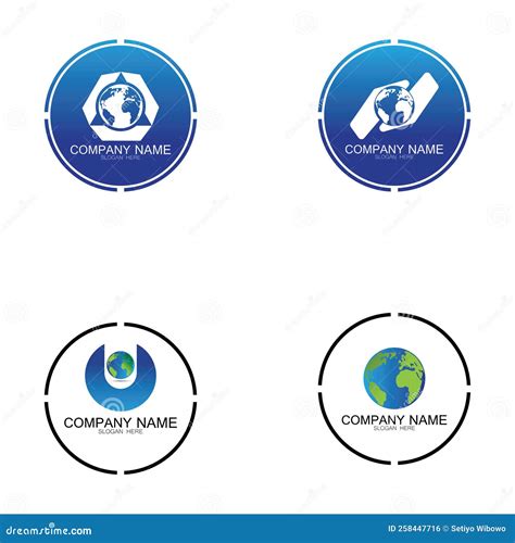 World Logo Designs Vector Icon Stock Vector Illustration Of Global