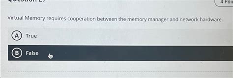 Solved Virtual Memory Requires Cooperation Between The Chegg