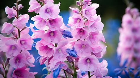 Premium AI Image | Larkspur flowers high quality image in garden