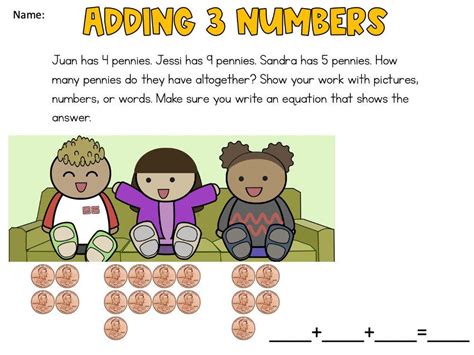 Adding 3 Numbers Worksheet Live Worksheets
