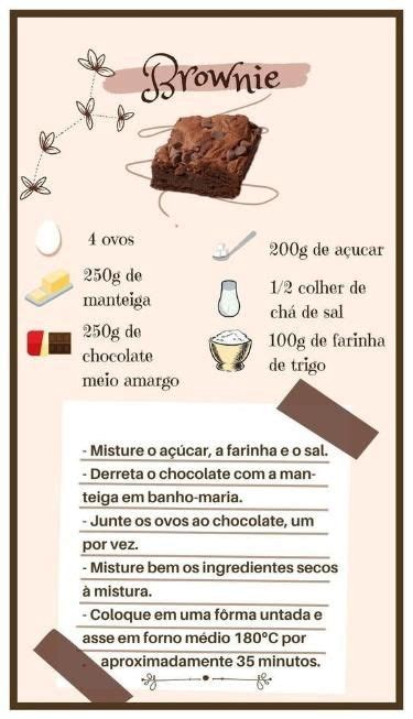 Brownie Caseiro Homemade Cookbook Diy Food Recipes Culinary Recipes