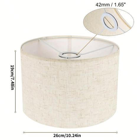 1pc Natural Linen Lamp Shades Drum Lampshades For Table Lamp Classic