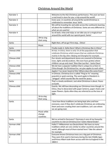 Christmas Around The World Assembly Script Teaching Resources