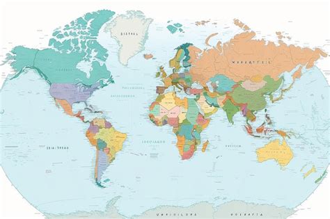 Premium Photo Detailed World Map With Borders And Countries Isolated