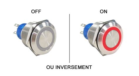 Bouton Poussoir OFF ON Lumineux Led Rouge 12V Discount Marine