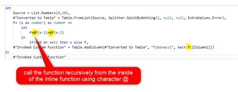 fibonacci sequence understanding the power query recursive function