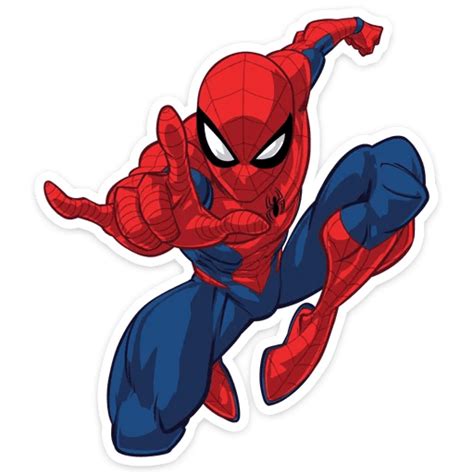 Spider Man Leap Into Action Sticker Sticker Mania