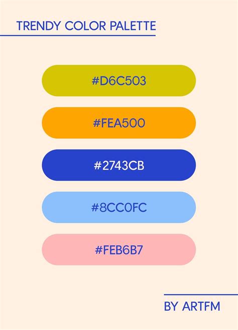 Trendy Color Palette Bright Color Palette With Hex Codes Summer Colors