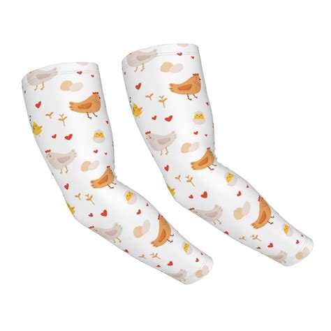 Daiia Funny Chicken Uv Sun Protection Arm Sleeves Cooling Compression