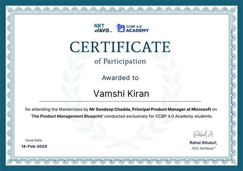 Vamshi Kiran Vamshi Kiran On Linkedin Nxtwaveccbp Nxtwaveacademy
