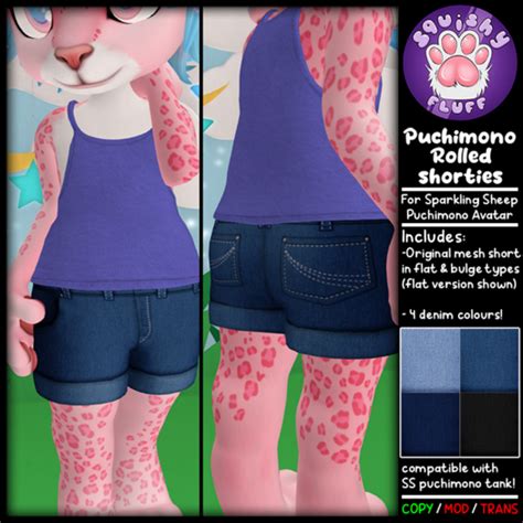 Second Life Marketplace Squishy Fluff Puchimono Rolled Shorties