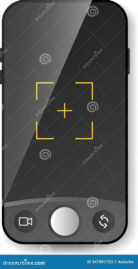 Mobile Operating System Camera Application Interface Template Stock Vector Illustration Of