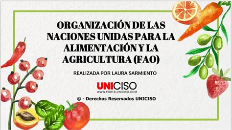 ORGANIZACIÓN DE LAS NACIONES UNIDAS PARA LA ALIMENTACIÓN Y LA