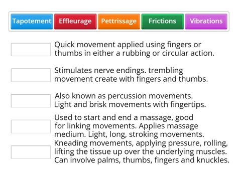 Massage Techniques Match Up