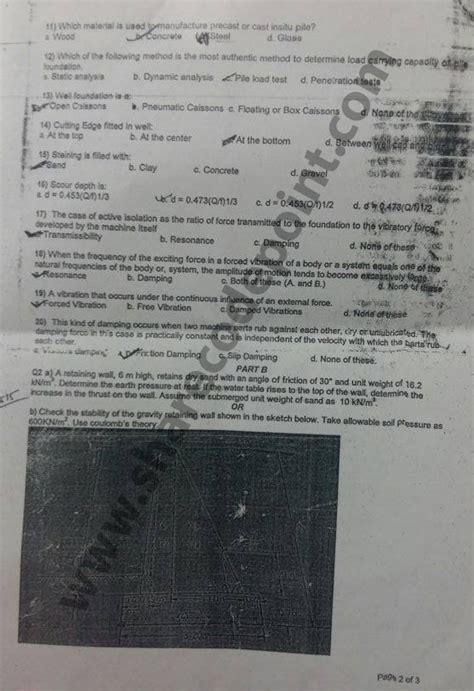 Civ475 Foundation Engineering End Term Exam Question Paper Civ 475 Lpu Question Paper