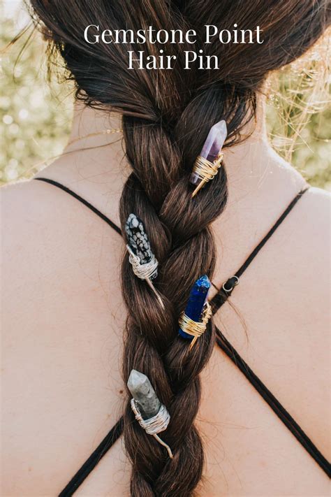 Crystal Hair Clip Gemstone Hair Pin Crystal Point Hair Stick