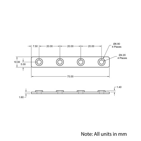 4 Hole Profile Link Connector T V Slot Extrusion Ooznest