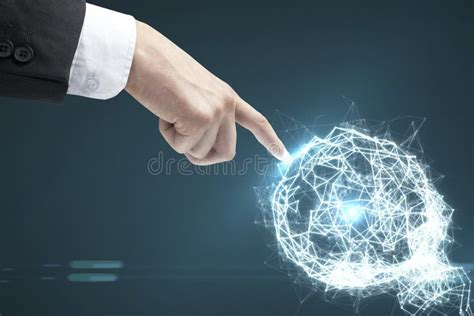 Hand Pushing A Button On A Touch Screen Interface Stock Photo Image Of Display Hightech