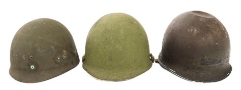 At Auction Wwii Cold War Us Army M1 Combat Helmets