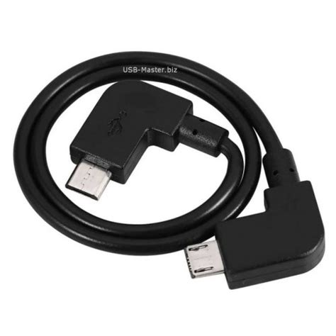 ≡ Переходник【Micro-USB угловой 90° - Micro-USB угловой 90°】кабель ...