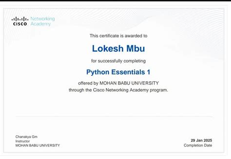 Pythonprogramming Cisconetworkingacademy Continuouslearning