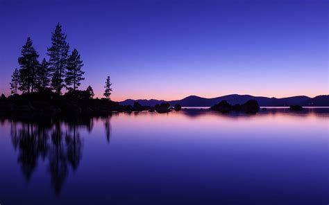 Sunset Sand Harbor Beach Lake Tahoe Wallpapers Wallpaper Cave