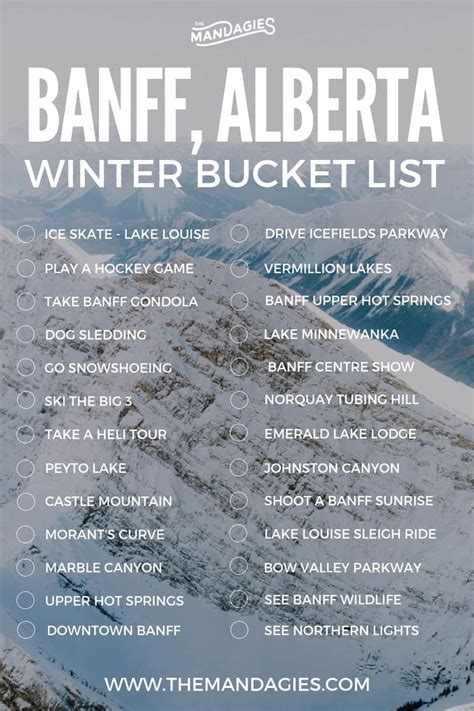 20 Bucket List Worthy Things To Do In Banff In Winter The Mandagies