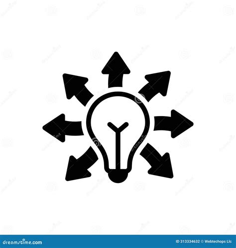 Black Solid Icon For Versatile Idea Versatile And Solution Stock