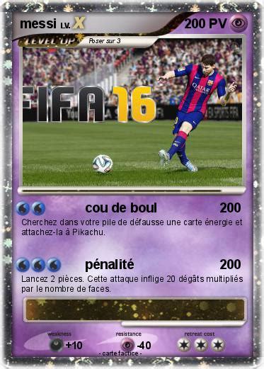 Pokémon messi 1759 1759 cou de boul Ma carte Pokémon