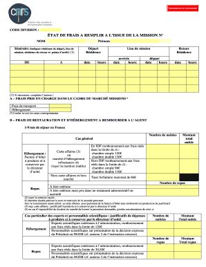 Remplissable En Ligne Obs Banyuls CODE UNIT TAT DE FRAIS A REMPLIR A LISSUE DE LA Fax Email