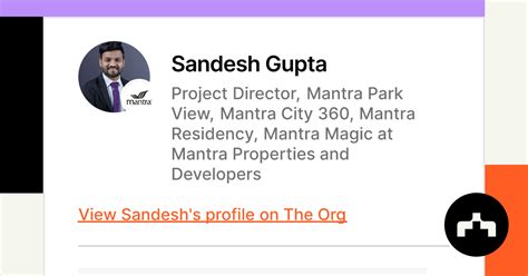 Sandesh Gupta Project Director Mantra Park View Mantra City 360