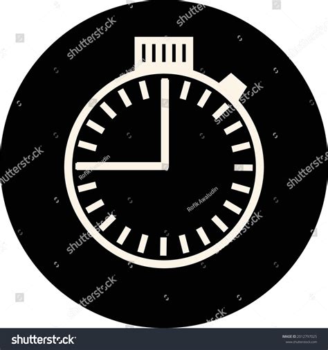 Vector Illustration Black Timer Icon Stock Vector Royalty Free