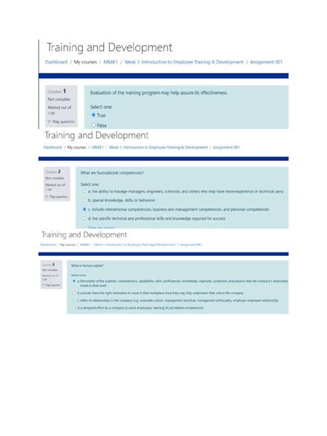 Training And Development Assignment 1 1to3 Pdf