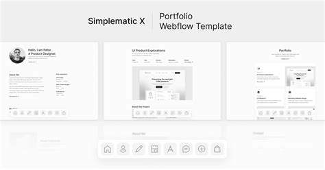 Simple Design Portfolio Webflow Template Simplematic X BRIX Templates