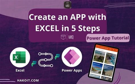 Create An APP With EXCEL In Steps PowerApps Tutorial Hako IT
