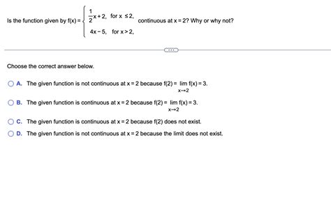 Solved Is The Function Given Below Continuous At X9 Why