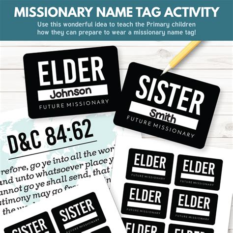 Lds Missionary Name Tag Coloring Page Tobanga Colors