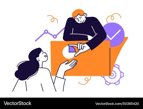 Data Management Concept Documents Folder Vector Image