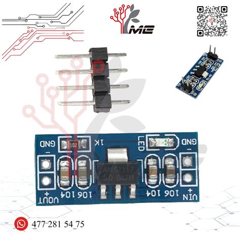MODULO REGULADOR DE VOLTAJE AMS1117 12V 5A Corto Circuito