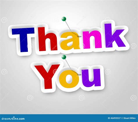 Thank You Sign Indicates Many Thanks And Appreciate Stock Illustration