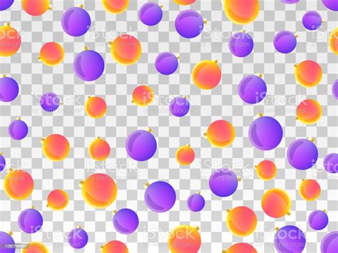 투명 한 배경에 크리스마스 공 매끄러운 패턴 인사말 카드 포장지 및 배너를위한 크리스마스 장식 Xmas 인사말 카드 디자인