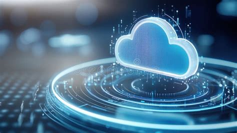Digital Transformation Concept Cloud Computing With Glowing Digital