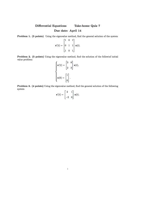 Using The Eigenvalue Method Find The General Chegg