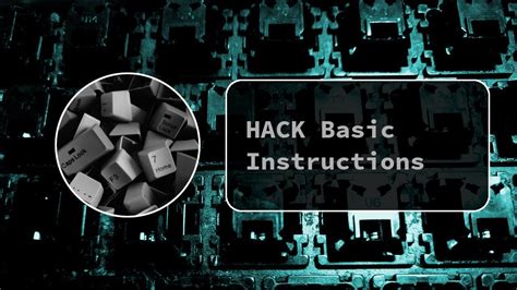 Basic Instructions For Hack Assembly Youtube