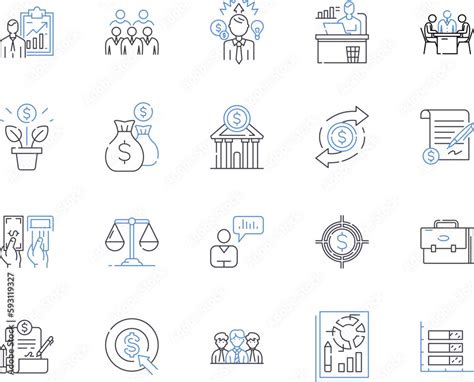 Accounting And Documents Outline Icons Collection Accounting Documents Audit Ledger